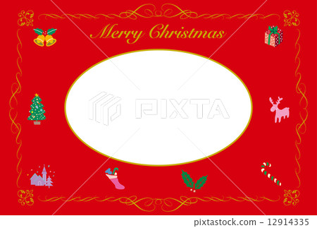 Christmas card photo frame - Stock Illustration [12914335] - PIXTA