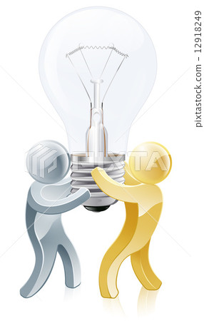 Light bulb people - Stock Illustration [12918249] - PIXTA