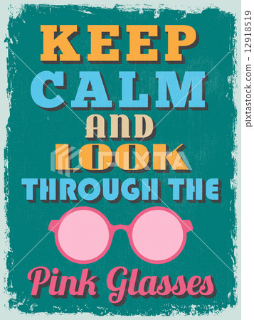 Motivational Phrase Poster. Vintage style. Keep...-插圖素材 [12918519 ...