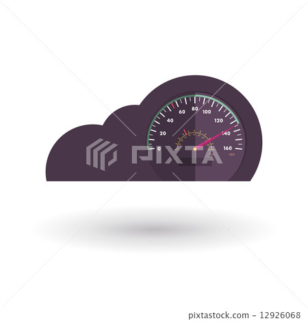 Cloud with a speedometer - Stock Illustration [12926068] - PIXTA