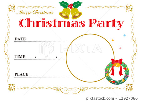 Christmas party invitation photo frame - Stock Illustration [12927060 ...