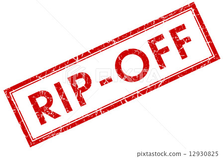 rip off red square stamp isolated on white... - Stock Illustration ...