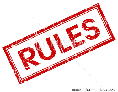 rules red square stamp isolated on white... - Stock Illustration ...