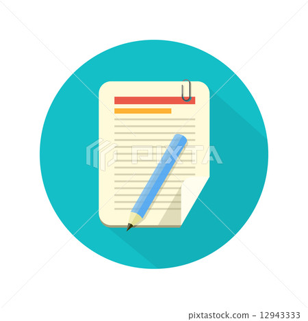 Notebook and pencil icon - Stock Illustration [12943333] - PIXTA