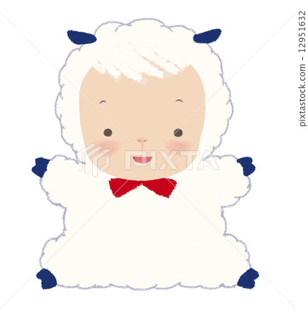 Sheep-kun blue version - Stock Illustration [12951632] - PIXTA