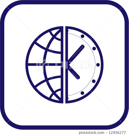 Vector globe and clock icon - Stock Illustration [12956277] - PIXTA
