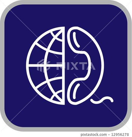 Vector globe and phone icon - Stock Illustration [12956278] - PIXTA