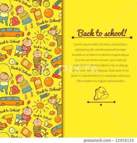 Vector cheerful background with children - Stock Illustration [12958118 ...