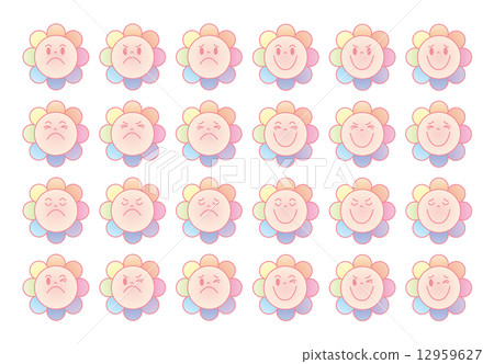 Flower face icon (laughing / angry system) - Stock Illustration ...