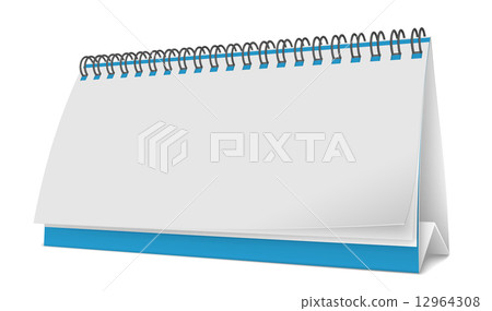 Blank Paper Desk Spiral Calendar, Vector... - Stock Illustration ...