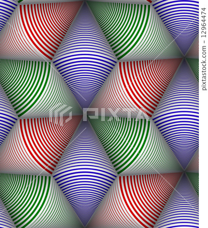 Striped Circle Cone 3d Seamless Vector Seamless... - Stock Illustration ...