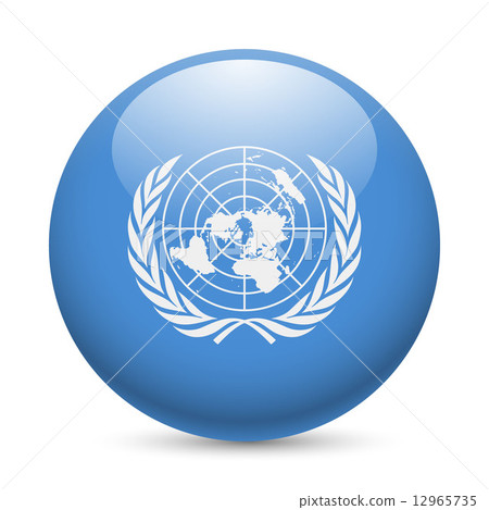 Round glossy icon of United Nations - Stock Illustration [12965735] - PIXTA