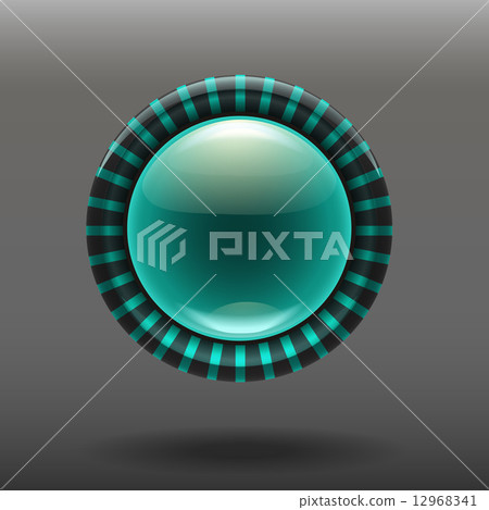 Blue shiny glass buttons - Stock Illustration [12968341] - PIXTA