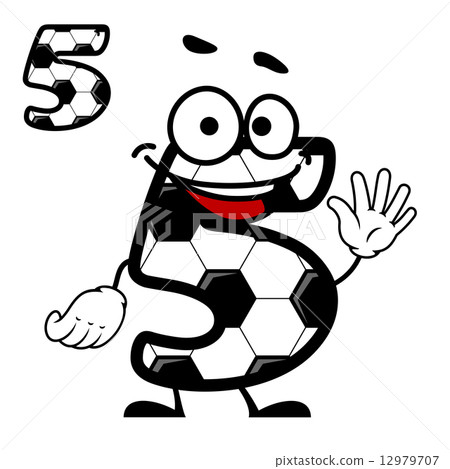 Happy cartoon number 5 character - Stock Illustration [12979707] - PIXTA