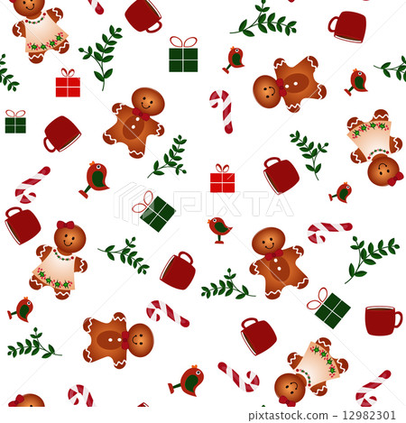 Christmas cookie pattern wrapping paper design - Stock Illustration ...