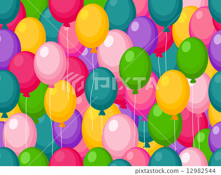 Seamless Balloon Background - Stock Illustration [12982544] - PIXTA