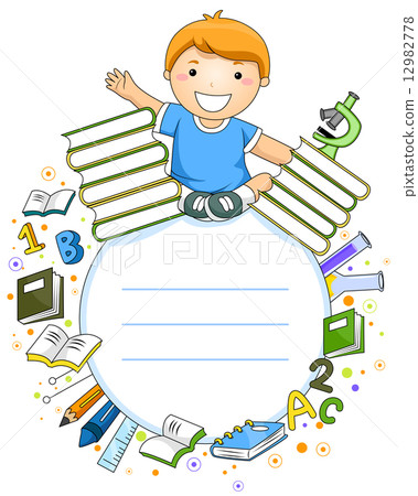 Kid Student Frame - Stock Illustration [12982778] - PIXTA