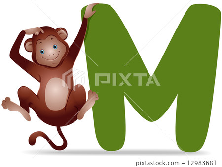 M for Monkey - Stock Illustration [12983681] - PIXTA