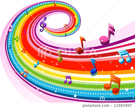 Rainbow Music - Stock Illustration [12983997] - PIXTA