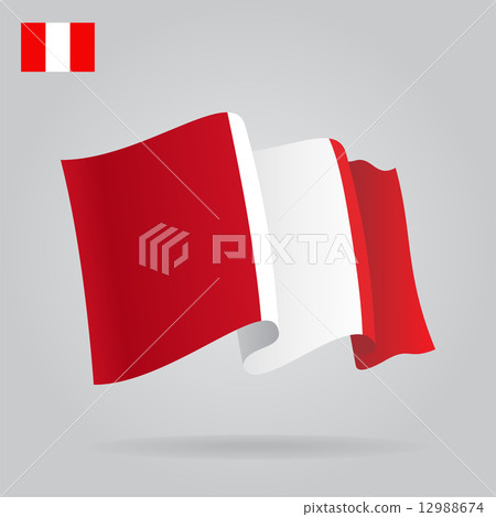 Background with waving Peruvian Flag. Vector - Stock Illustration ...