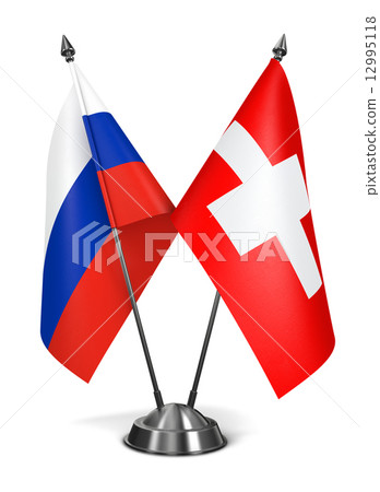 Switzerland and Russia - Miniature Flags. - Stock Illustration ...