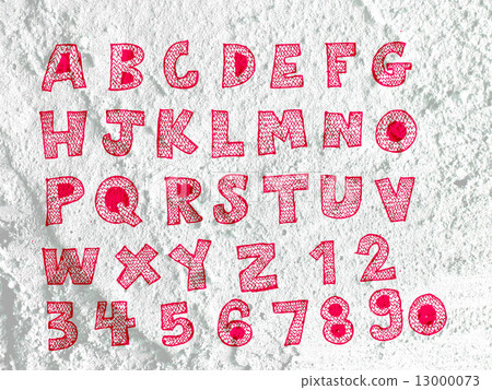 Hand drawn letters font written on wall texture... - Stock Illustration ...