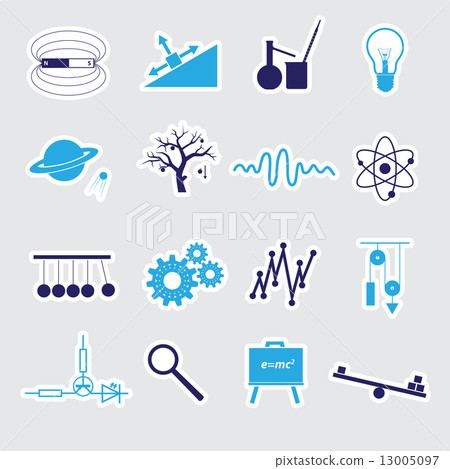physics stickers set eps10 - Stock Illustration [13005097] - PIXTA