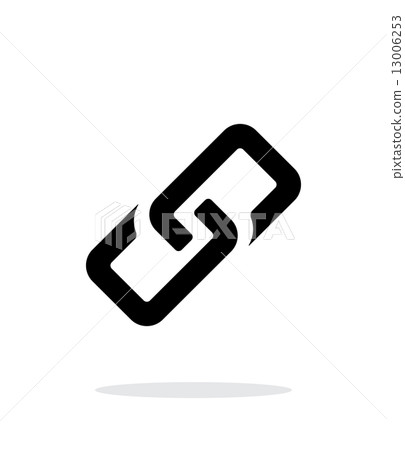 Link simple icon on white background. - Stock Illustration [13006253 ...