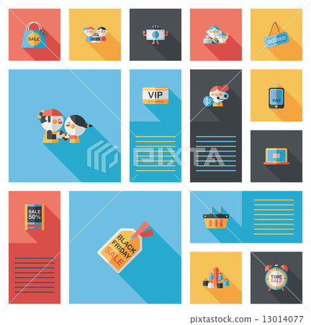 shopping flat app ui background,eps10 - Stock Illustration [13014077 ...