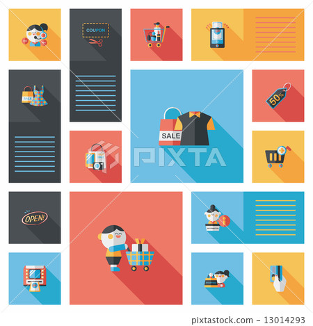 shopping flat app ui background,eps10 - Stock Illustration [13014293 ...