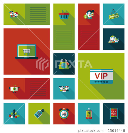 shopping flat app ui background,eps10 - Stock Illustration [13014446 ...