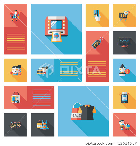 shopping flat app ui background,eps10 - Stock Illustration [13014517 ...