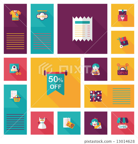 shopping flat app ui background,eps10 - Stock Illustration [13014628 ...