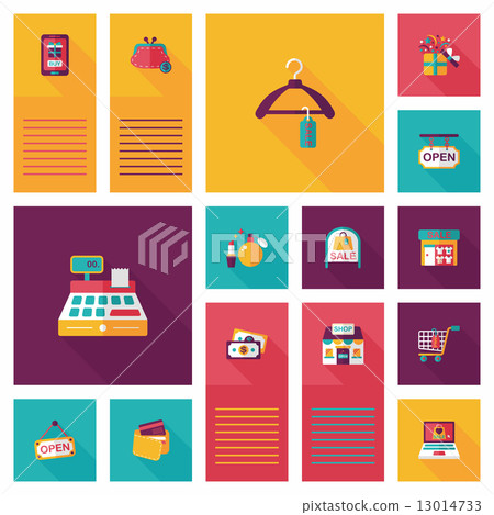 shopping flat app ui background,eps10 - Stock Illustration [13014733 ...
