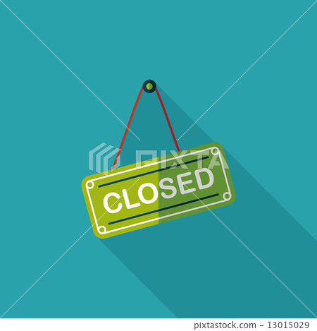 shopping store sign flat icon with long... - Stock Illustration ...