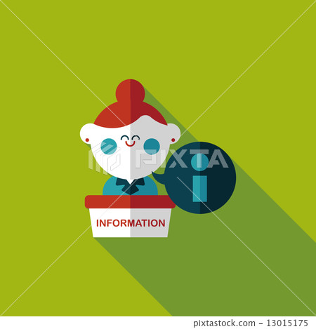 information counter flat icon with long... - Stock Illustration ...