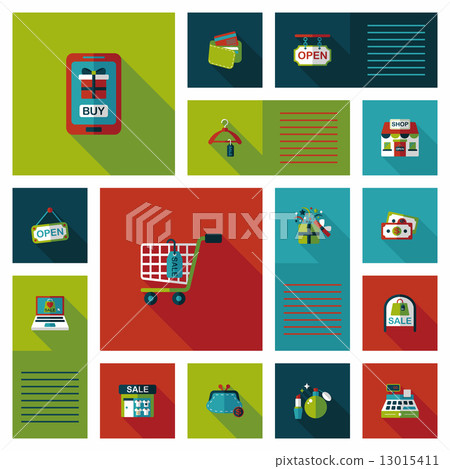 shopping flat app ui background,eps10 - Stock Illustration [13015411 ...