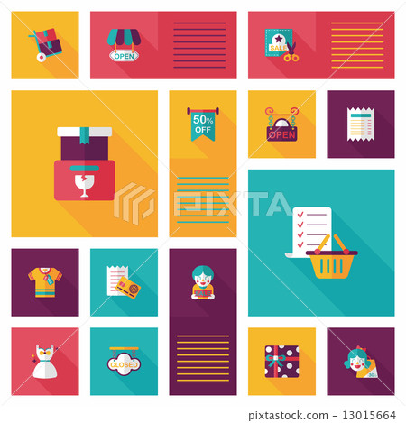 shopping flat app ui background,eps10 - Stock Illustration [13015664 ...
