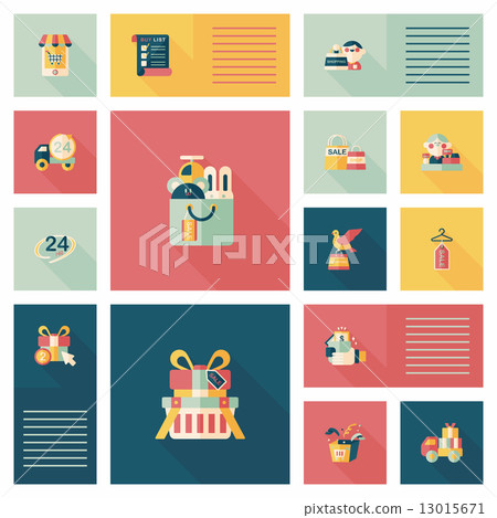 shopping flat app ui background,eps10 - Stock Illustration [13015671 ...