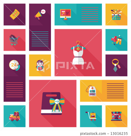 shopping flat app ui background,eps10 - Stock Illustration [13016235 ...
