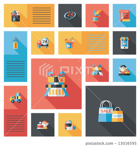 shopping flat app ui background,eps10 - Stock Illustration [13016595 ...
