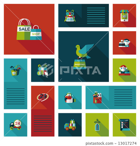 shopping flat app ui background,eps10 - Stock Illustration [13017274 ...
