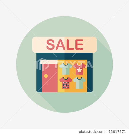 SALE store flat icon with long shadow,eps10 - Stock Illustration ...