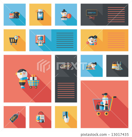 shopping flat app ui background,eps10 - Stock Illustration [13017435 ...