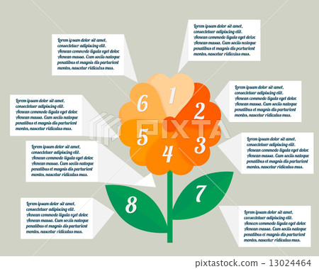 Flower infographics - Stock Illustration [13024464] - PIXTA