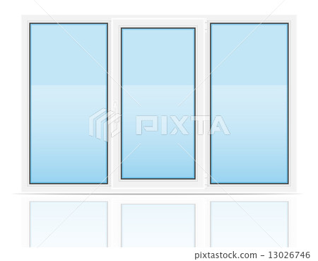 plastic transparent window view indoors vector... - Stock Illustration ...