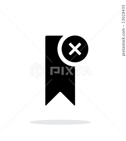 Remove bookmark simple icon on white background. - Stock Illustration ...