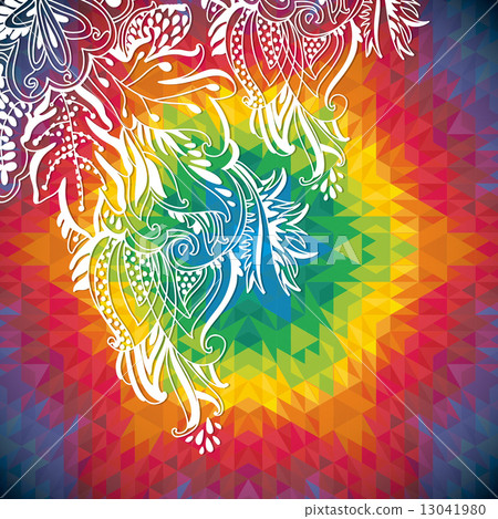 Abstract optic effect colorful polygonal... - Stock Illustration ...