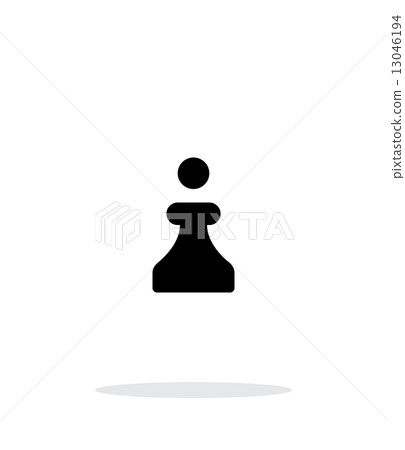 Chess Pawn simple icon on white background. - Stock Illustration ...