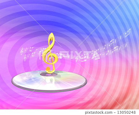 Torso sign and melody on CD - Stock Illustration [13050248] - PIXTA